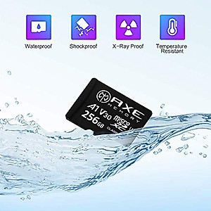 AXE MEMORY 256GB microSDXC Memory Card + SD Adapter with A1 App Performance, V30 UHS-I U3 4K