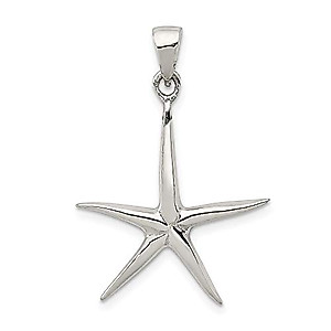 IceCarats 925 Sterling Silver Starfish Necklace Charm Pendant Only