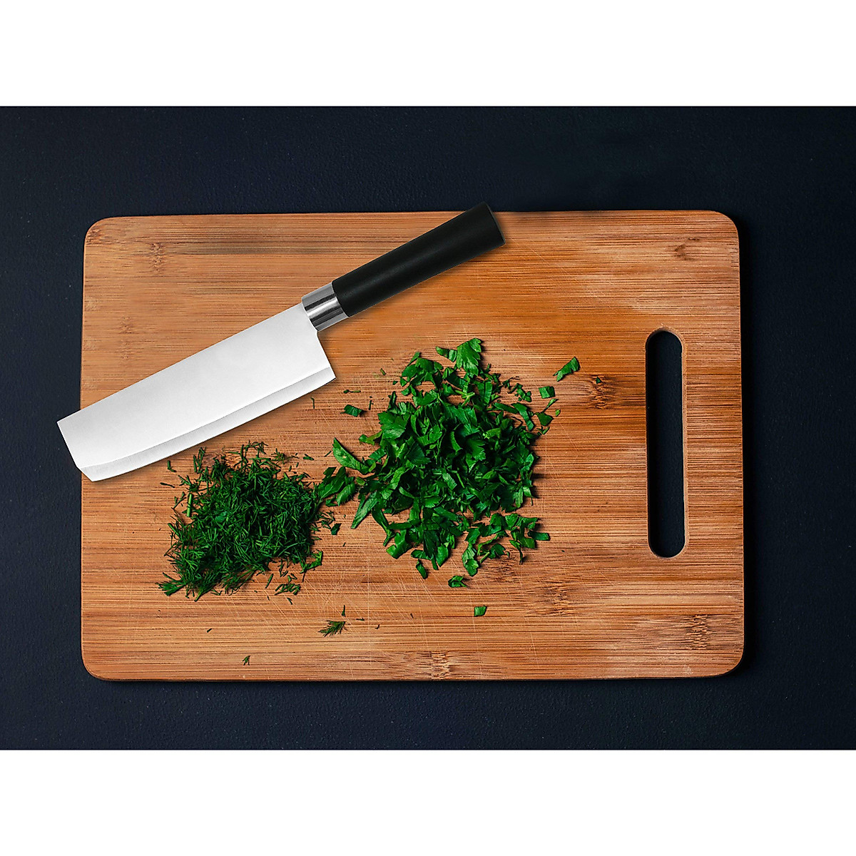 MiHerom 7" Razor Sharp Meat Cleaver and Vegetable Kitchen Knife,Nakiri Knife for Home and Kitchen