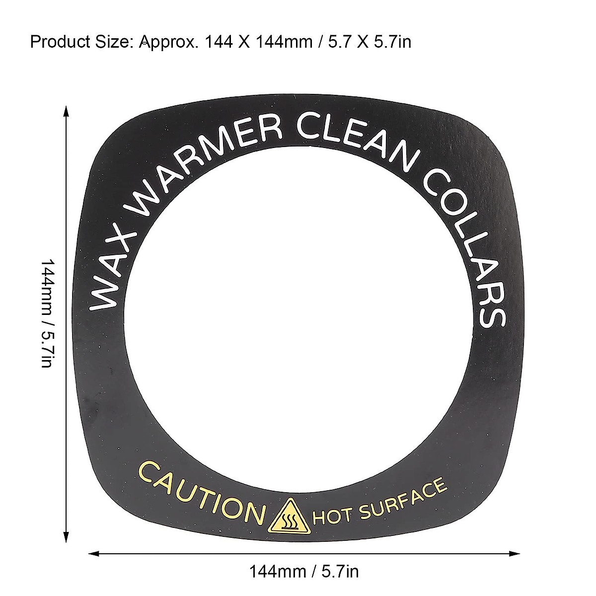 10pcs Wax Warmer Collar, Professional Wax Heater Protective Ring, Wax Warmer Clean Collars Wax Machine Accessories for Most Standard Size Wax Heaters (Square)