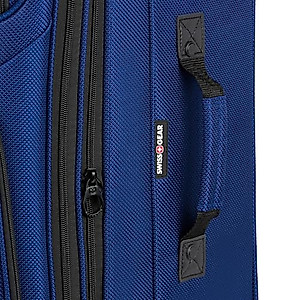 SwissGear Sion Softside Expandable Luggage, Blue, Checked-Large 29-Inch
