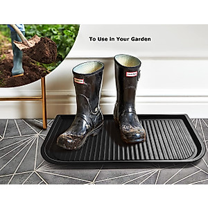 CHAIRLIN Space-Saving Extra Water Resistant Large Shoe Tray, Easy Clean Indoor and Outdoor Use All Seasons, Boot Tray for Entryway, Corridor, Kitchen, Trunk, Mudroom (2)