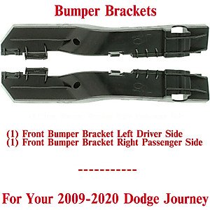 US AUTO PARTS PLUS New Front Bumper Brackets Left Driver & Right Passenger Side Direct Replacement For Dodge Journey 2009-2020 5178410AD 5178411AD CH1033105 CH1032105