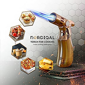 NORDIQAL Cocktail Smoker Kit with Torch, 6 Wood Chip Flavors for Whiskey and Bourbon (Butane Not Included) - Distressed Smoke Lid and Premium Packaging, Old Fashioned Whiskey Drink Smoker Infuser Kit