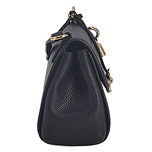 Marc Jacobs H104L01PF22 Black With Gold Hardware Women's Leather Shoulder Bag