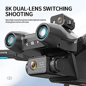 RKSTD Mini Rc Drone, Optical Flow Positioning RC Quadcopter, With High-definition Camera, Altitude Hold, Headless Mode, Waypoint Flight, Foldable FPV Rc Drone, Holiday Gift