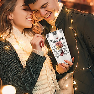 Lallamotion Christian Coffee Tumbler - Encouraging Gifts for Women, Mom, Sister, Wife & Pastor - 20oz White Tumbler