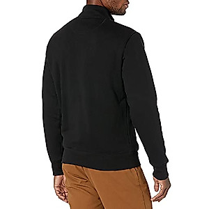 Amazon Essentials Men's Full-Zip Fleece Mock Neck Sweatshirt, Black, X-Large
