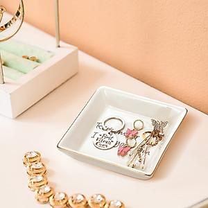 Nuanchu 3 Pcs Mother's Day Gifts for Mom Include Best Mom Ever Coffee Mug Remember I Love You Mom Ceramic Ring Dish Best Mom Ever Keychain for Mom from Daughter and Son