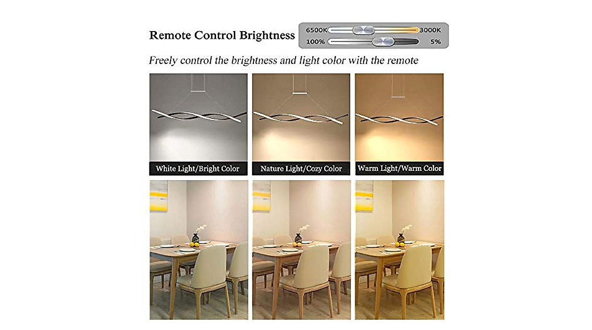 ZipLighting Modern LED Pendant Light - Dimmable, Energy Saving & Stylish
