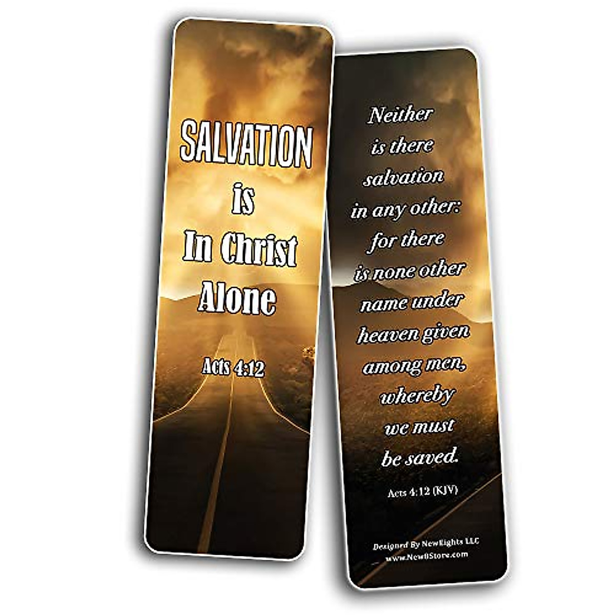 Jesus is The Way KJV Bookmarks Cards (12-Pack) - Collection of Bible Verses for Daily Motivation