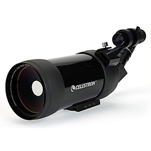 Celestron – MAK 90mm Angled Spotting Scope – Maksutov Spotting Scope – Great for Long Range Viewing – 39x Magnification with 32mm Eyepiece – Multi-coated Optics – Rubber Armored