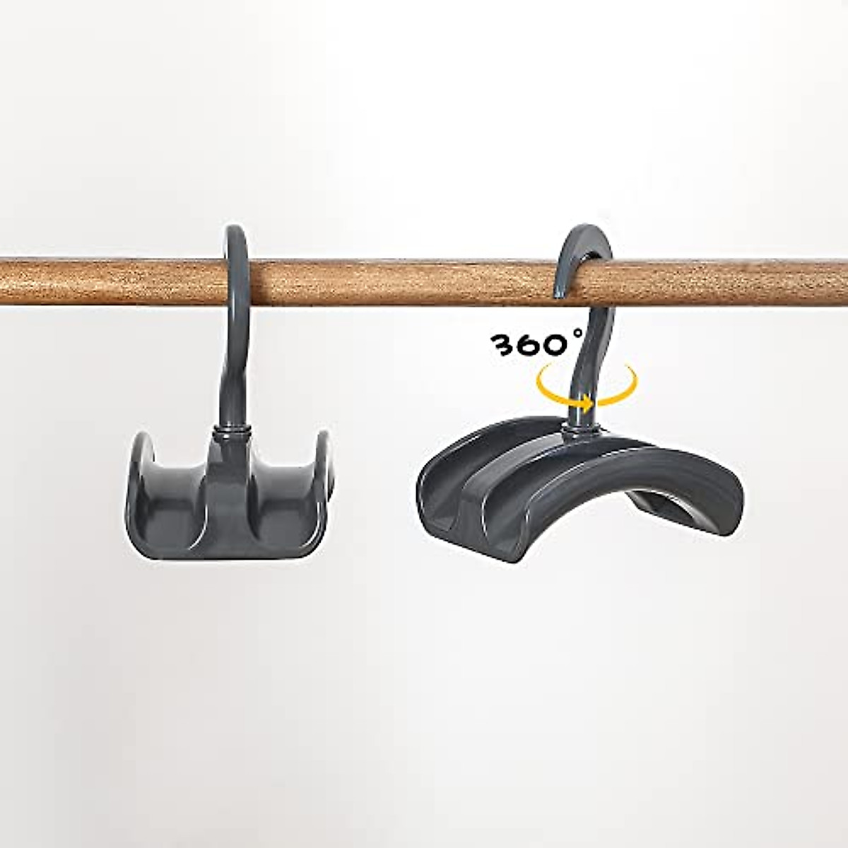 Purse Organizer Closet Bag Hanger - Acrylic Handbag Hangers - Rotating Purse Holder Closet Rod Hook Storage Organizers Rack for Purses | Backpack | Tote | Pocketbook | Crossbody ( 4 Pack)