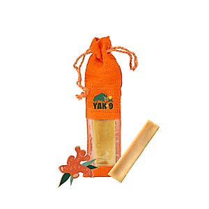 Yak9 Cheese Dog Chews, High Protein Dog Treats, Natural, Rawhide Free, Long Lasting Dog Chews With Vitamins & Minerals for Joint Support, Dog Treats for Large Breeds Under 125 Lbs, Turmeric, 1 pc