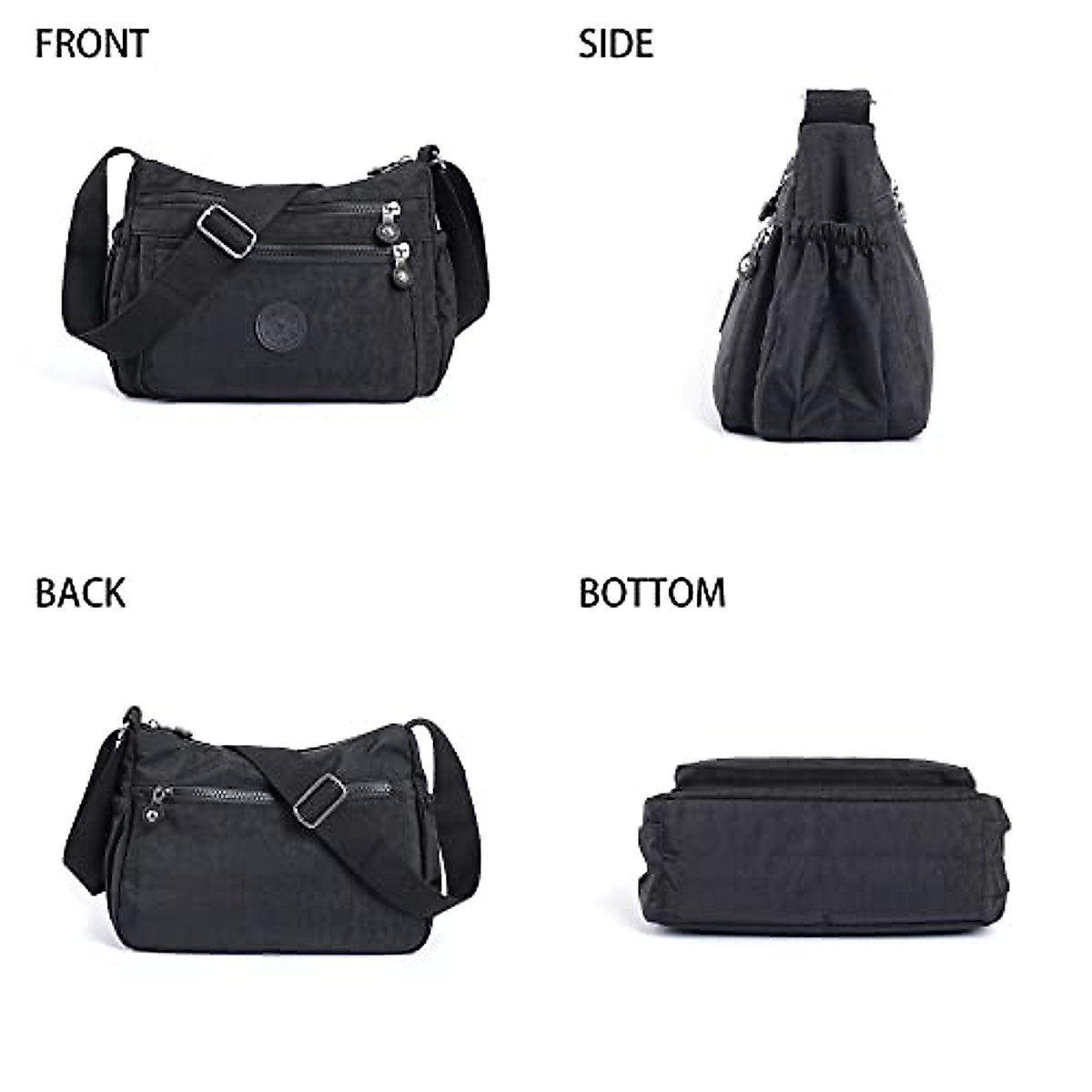 Crossbody Bags for Women Waterproof Tote Bag Casual Nylon Purse Handbag RFID Lightweight Messenger Bag