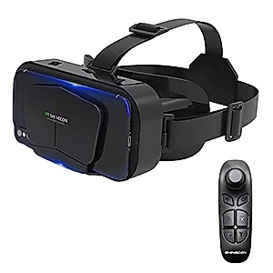 UYGHHK VR Headsets, Virtual Reality Game Movie Goggles for iPhone & Android System 4.7-7.2 inch Smartphone Adjustable 3D VR Glasses with Controller
