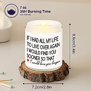 PETALSUN Gifts for Wife, Wife Birthday Gift- Handmade Lavender Natural Soy Wax Candle (7oz) - Romantic Gifts for Her, Girlfriend, Wife Gifts for Wedding Anniversary, Gifts for Wife from Husband