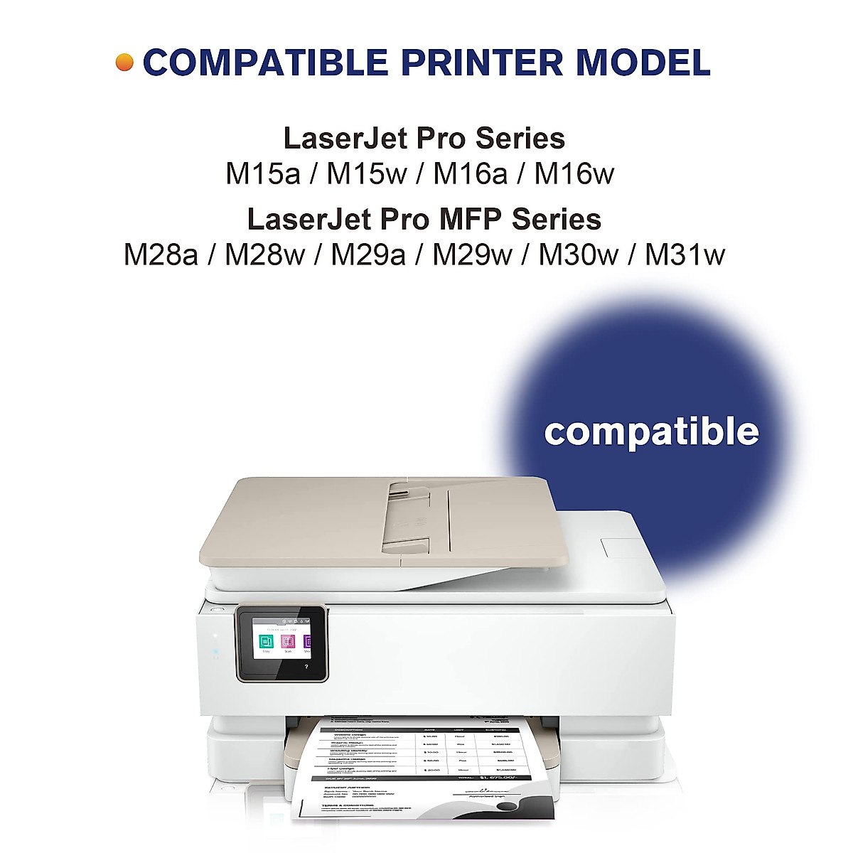 GANADAS 48A Toner Cartridge HP - 48a Toner Cartridge Black CF248A - for Laserjet Pro M15w M29w MFP M28w M28a M29a M30w M31w M15a M16a M16w - 2 Pack, Black