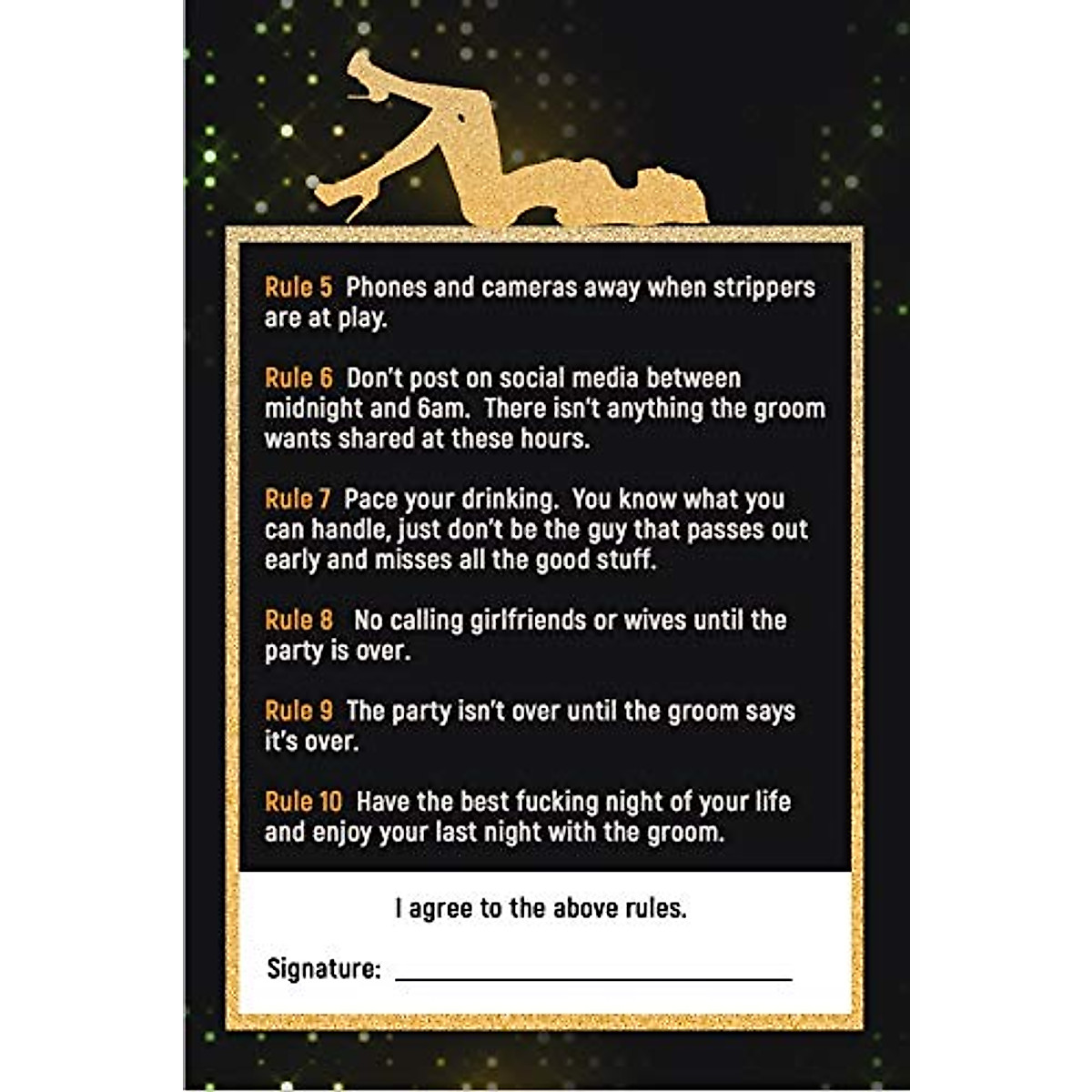 BroSash Funny Bachelor Party Decorations (Gold Bachelor Banner, Bachelor Sash, 16 Funny Party Balloons, and 8 Bachelor Party Rules Cards) 26 Piece Set, Bachelorette Party Supplies Gifts