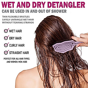 Fiora Naturals Hair Detangling Brush -100% Bio-Friendly Hair Detangler Brush w/Ultra-soft Bristles- Glide Through Tangles with Ease - For Curly, Fine, Women, Men, Kids, Toddlers, Wet and Dry Hair