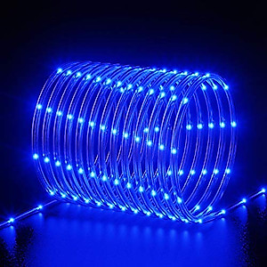 Solar Rope Lights Outdoor Waterproof Led - 40FT 100 LED Tube Light 8 Modes Waterproof Flexible Solar Fairy Rope Lights String for Garden Patio Fence Balcony Camping Party Tree Decoration Lighting