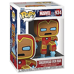 Funko POP Marvel: Holiday - Gingerbread Iron Man Pop! Vinyl Figure (Bundled with Compatible Pop Box Protector Case), Multicolored, 3.75 inches