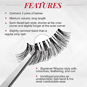 Ardell False Eyelashes Wispies Black, 2 pack