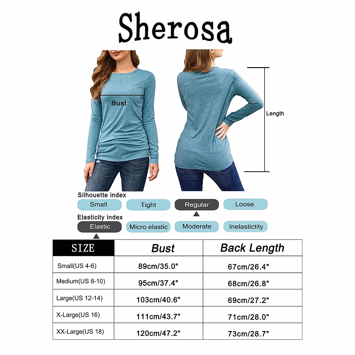 Sherosa Cute Tops for Women Trendy Fall Crew Neck Long Sleeve T Shirts Casual Tees Cream,XL