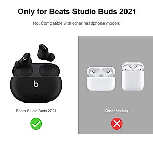 Beats Studio Buds/Beats Studio Buds+ Case Cover, 3D Cute Cartoon Stylish Silicone Protective Case for Beats Wireless Earbuds Anime Skin with Keychain Accessories for Men Boys Girls Kids (Pokeball)