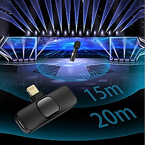 mcoplus 2Pack Plug and Play Wireless Lavalier Microphone for iPhone iPad,2 Clip-on Mics for iPhone Video Recording, YouTube, Interview, TikTok, Vlog, Live Stream,YouTube