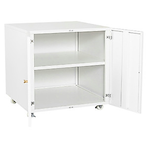 Ayoiow Living Room Shelf Cabinet Metal Cabinet White Style 1 Cabinet for Living Room