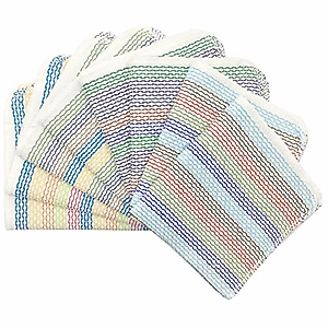 Mia'sDream Cleaning Rags Tidy Cotton Dish Cloths Dish Rags Cleaning Cloth, Absorbent Odor Free Dishcloths Kitchen Dish Towels, 13inch x 13inch 8 Pack Multi Colors