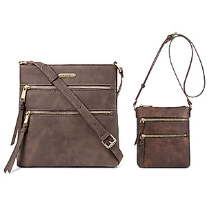 CLUCI Medium Zipper Pocket Adjustable Strap bundle with Small Crossbody Purses for Women