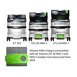 Reusable dust Bag for Festool Mini and Midi dust extractors (MIDI-2)