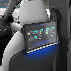 13.3 Inch 4K Android 11 Car Headrest Video Player, 2G+32G Rear Seat Car TV with 2.4G/5G WiFi, Car Headrest Screen Support Phone Wireless Connection Mirror Link, HDMI in+Out/Bluetooth/FM/USB