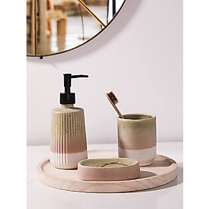 RM ROOMERS 11in Round Wood Tray, Round Coffee Table Tray for Home Decor, Decorative Trays for Coffee Tables, Natural Wood Tray for Kitchen Counter Bathroom Farmhouse