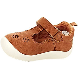 Stride Rite 360 Infant and Toddler Girls Cheyenne First Walker Shoe, Tan, 4 Toddler