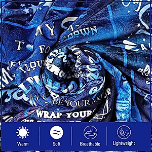 Dulkjio Gifts for Son from Mom, to My Son Blanket from Mom, Son Gifts from Mom, Birthday Gifts for Son, Son Graduation Gift Ideas, Son Birthday Gifts Soft Flannel Throw Blanket 50"X60"