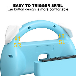 momen Switch Steering Wheel for Nintendo Switch Accessories，Racing Wheels for Mario Kart 8 Deluxe，Compatible with Switch JoyCon Controllers（2 Pack，Blue & Green）