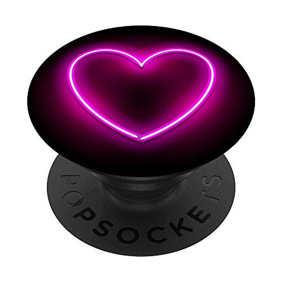 Single Pink Heart Love Phone PopSockets PopGrip: Swappable Grip for Phones & Tablets
