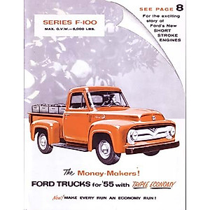 1955 FORD F100 TRUCK Sales Brochure Literature Book