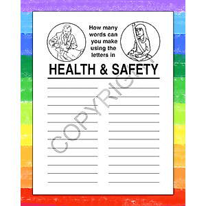 ZOCO - Health and Safety - Kids Educational Coloring Books (25 Bulk Pack, Without Crayons) - Healthcare Program, Fun Exercises - Games, Puzzles, Activities for Kids