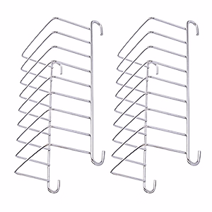 Cabilock 2pcs Stainless Steel Toast Slice Holder 8 Slot Toast and Bread Rack Serving Food Breakfast Stand Cooking Air Fryer Food Serving Dish 15.5X8.5X1.8CM,Silver,HYFLQ54ZA8G203ZEV515IQ