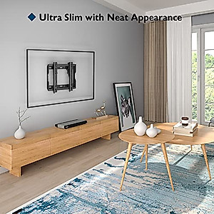 BONTEC Low Profile TV Wall Mount Bracket for Most 17-45 inch LED,OLED Flat Screen TVs, Ultra Slim Tilt Wall Mount up to 66LBS, Max VESA 200x200mm