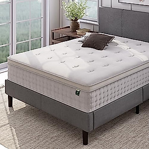 ZINUS 12 Inch Euro Top Pocket Spring Hybrid Mattress, Twin, Pressure Relief, Pocket Innersprings for Motion Isolation, Mattress in A Box