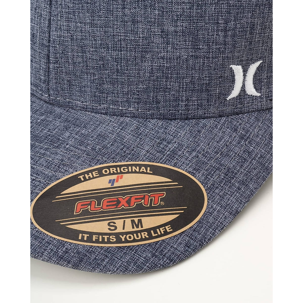 Hurley Men's Caps - Mini Icon Mesh Panel Baseball Cap - Fitted Hats for Men, Size Large-X-Large, Obsidian