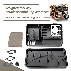 YIYANTO 0G8442C111 Air Filter Cleaner Box Housing Assembly Compatible with Generac Portable Generator GP5000 GP5500 GP6500 GP6500E GP7500E GP8000E GP9200E XT8000E RS8000E