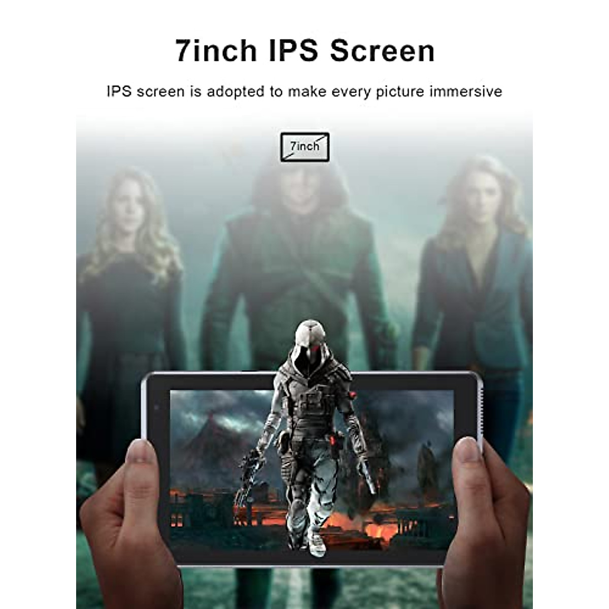 ATOZEE Android 11.0 Tablet, 7 Inch Tablets, Quad-Core 1.5GHz Processor, 32GB Storage, 2GB RAM, Dual Camera,1024 x 600 IPS HD Display Screen,128GB Expand, WiFi, BT, Black 7" Tablet.