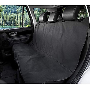 BarksBar Original Pet Seat Cover for Cars - Black, WaterProof & Hammock Convertible (Standard, Black)