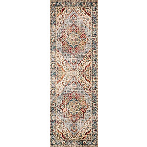 Loloi II Isadora Collection ISA-02 Oatmeal/Multi, Transitional 8'-0" x 10'-0" Area Rug